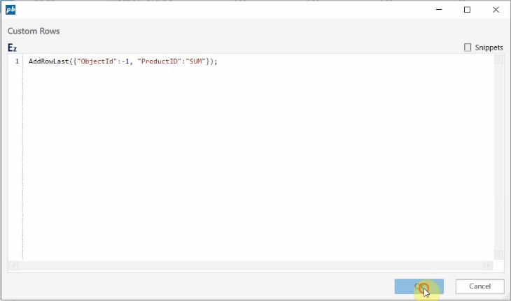 How To Create a Custom Row | Profitbase Docs